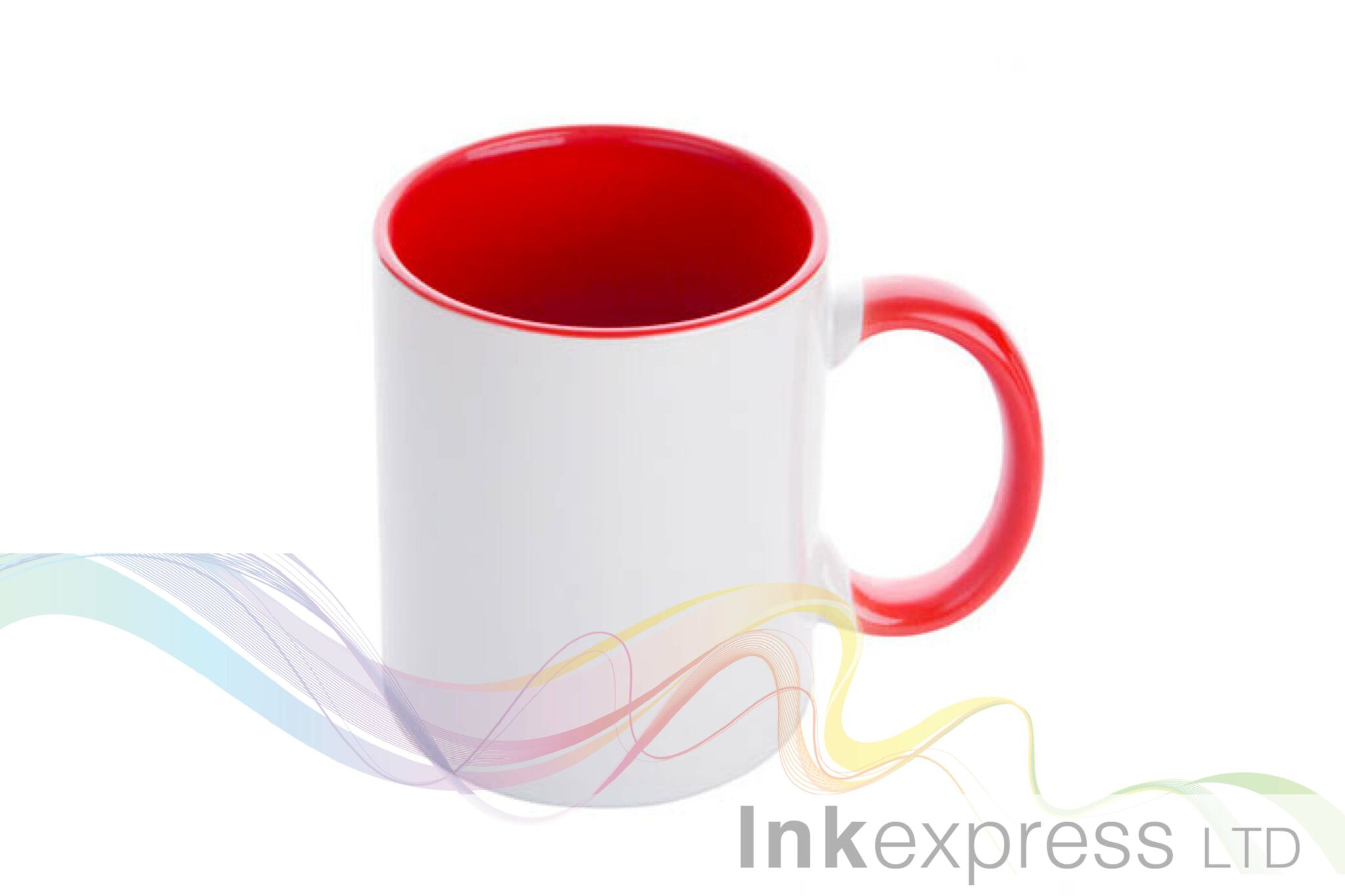 11oz Red Coloured Inner Rim And Handle Sublimation Mugs Includes 11oz-red-coloured-inner-rim-and-handle-sublimation-mugs-includes