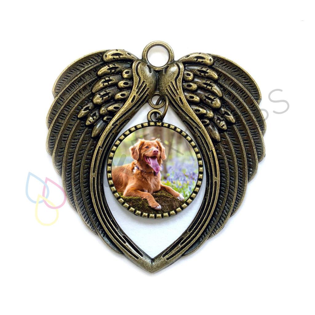 Metal Angel Wings Hanging Memorial | Ink Express