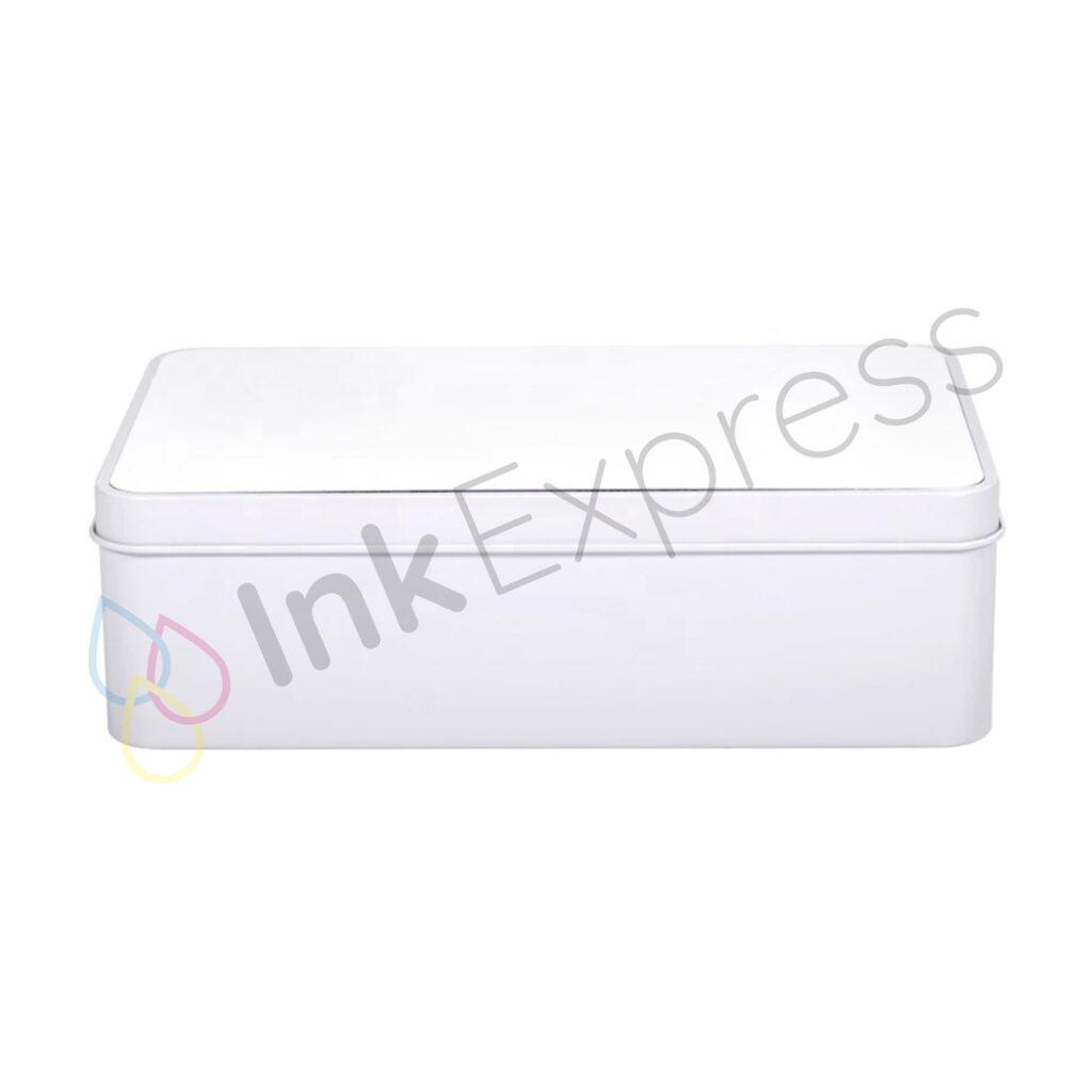 White Metal Rectangular Tin | Ink Express